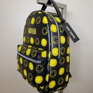 Hot Topic | Bags | Nirvana Smile Logo Backpack | Poshmark
